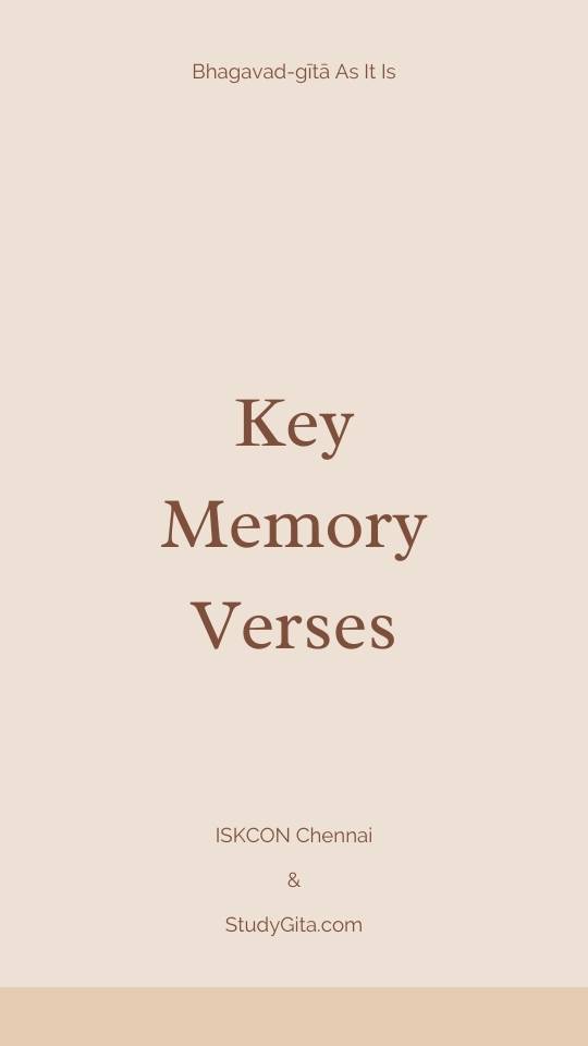 Bhagavad Gita - Key Memory Verses - StudyGita